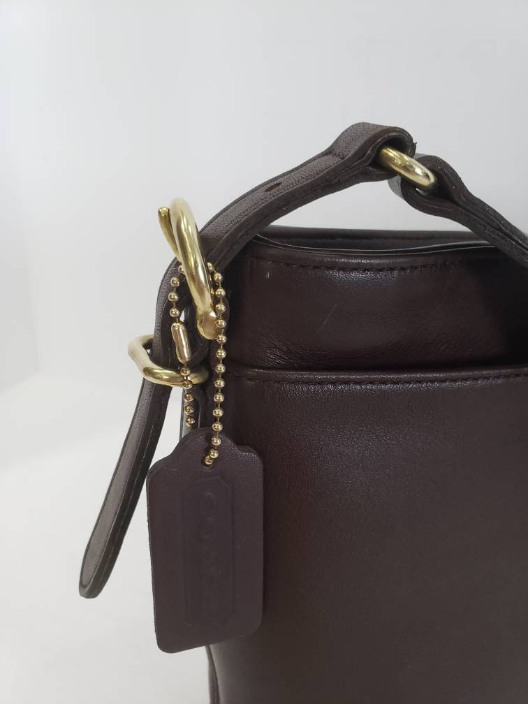 Vintage Coach Mahogany EQUESTRIAN ZIP Bag Style 9802 excellent Restored ...