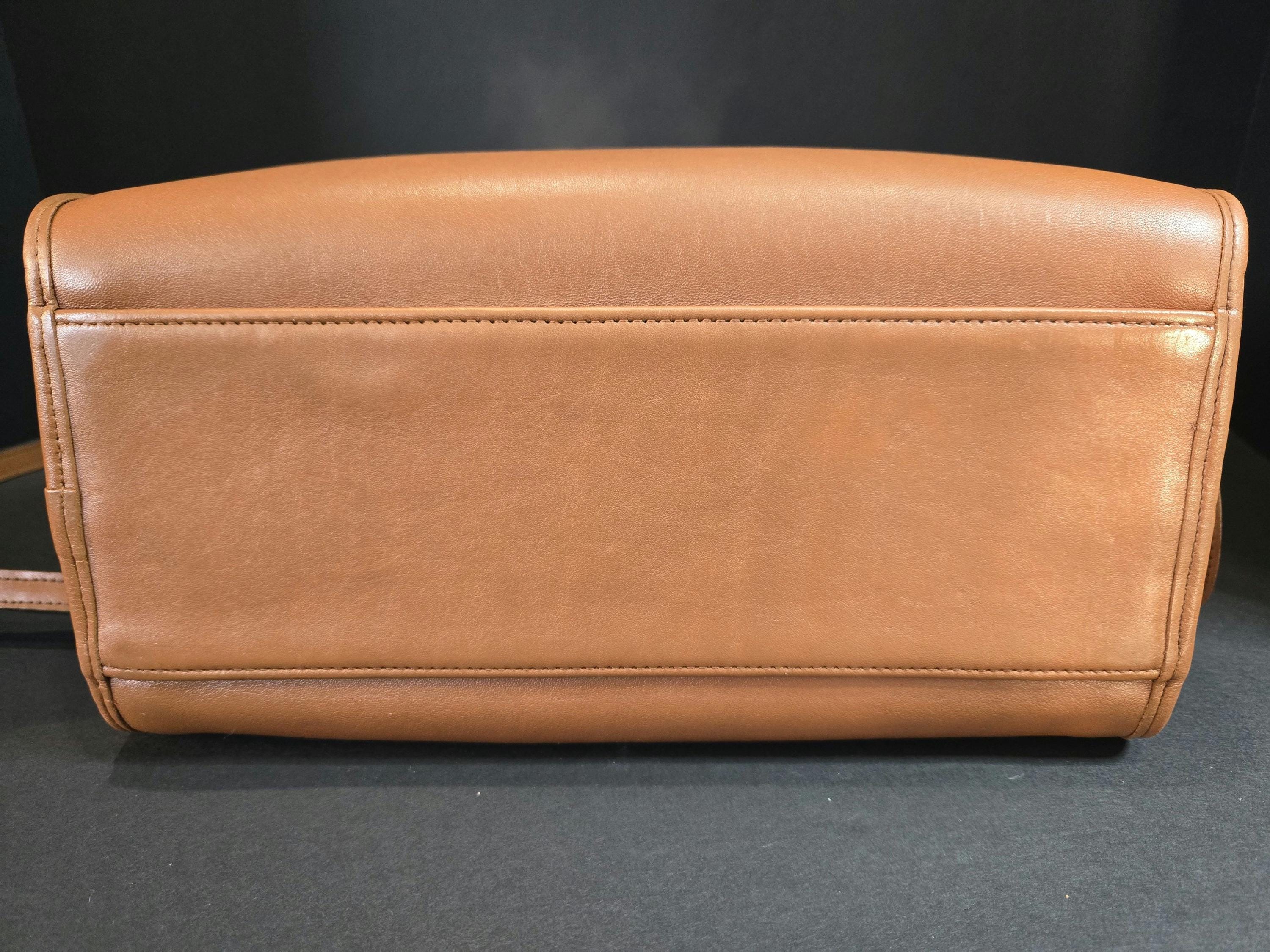 Vintage Coach British Tan CHADWICK BOWLER Satchel Bag With Brass, #9928 ...