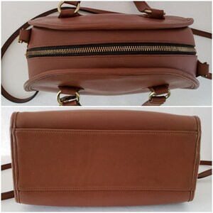 British Tan CHADWICK BOWLER Satchel Bag With Brass, Vintage Coach 9928 ...