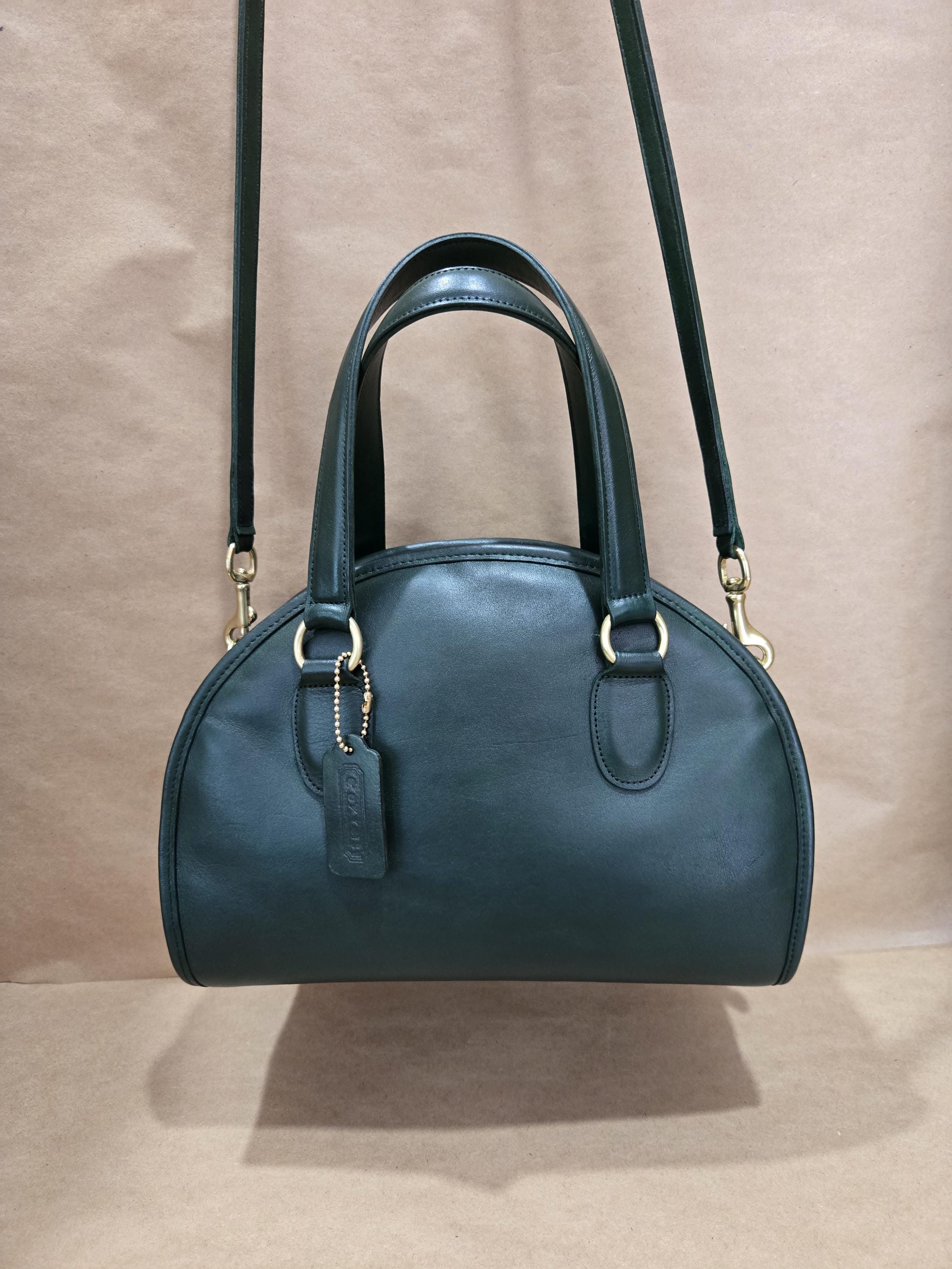 Vintage Coach CUSTOM: Dark Green CHADWICK BOWLER Bag With Brass, Style ...