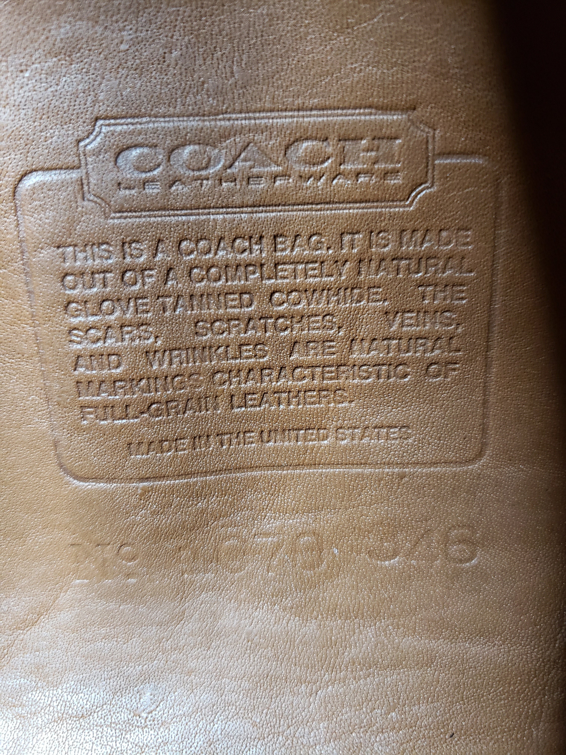 British Tan CHADWICK BOWLER Satchel Bag With Brass, Vintage Coach 9928 ...