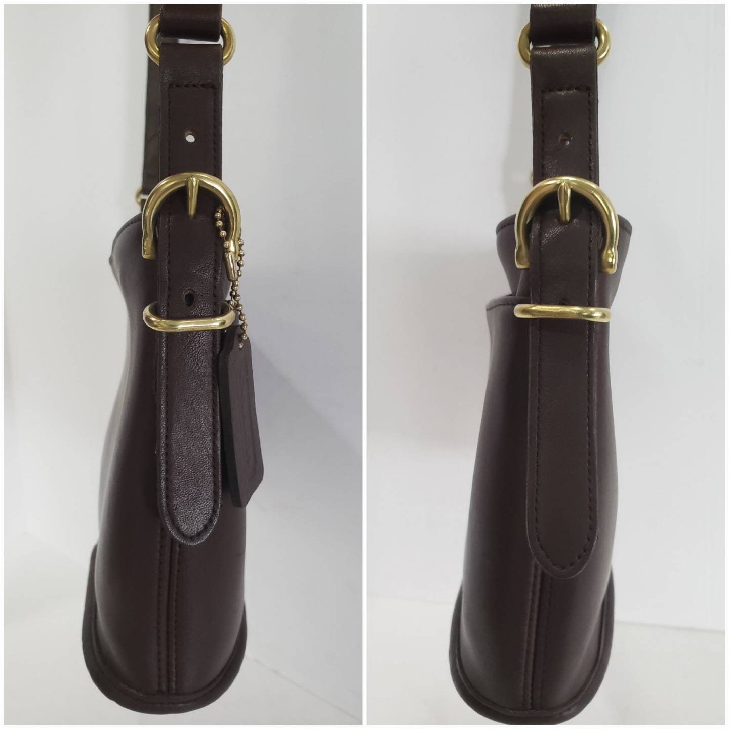 Vintage Coach Mahogany EQUESTRIAN ZIP Bag Style 9802 excellent Restored ...