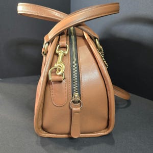 British Tan CHADWICK BOWLER Satchel Bag With Brass, Vintage Coach #9928 ...
