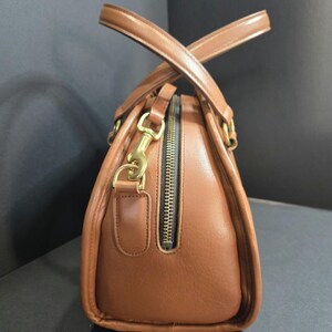British Tan CHADWICK BOWLER Satchel Bag With Brass, Vintage Coach #9928 ...