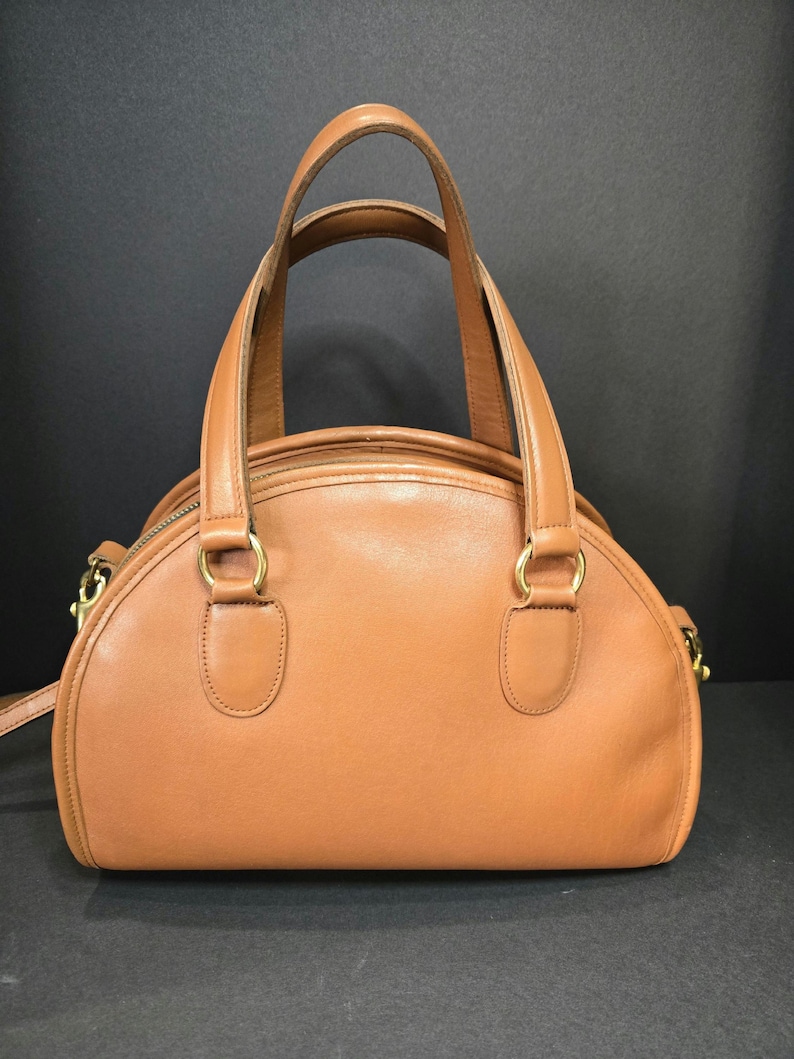 Vintage Coach British Tan CHADWICK BOWLER Satchel Bag With Brass, #9928 ...