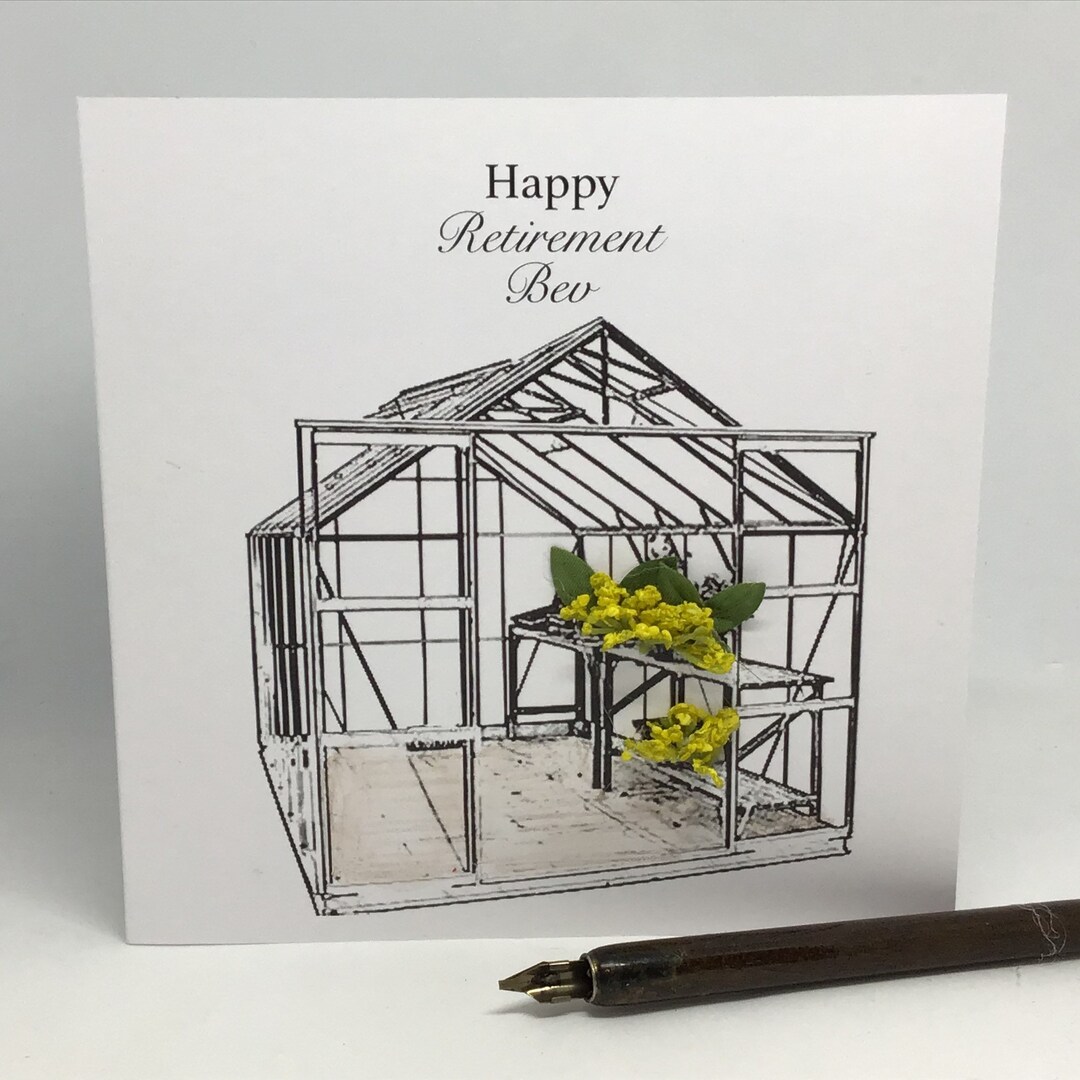 Personalised Handmade Happy Retirement Card / Gardening Theme / Garden ...
