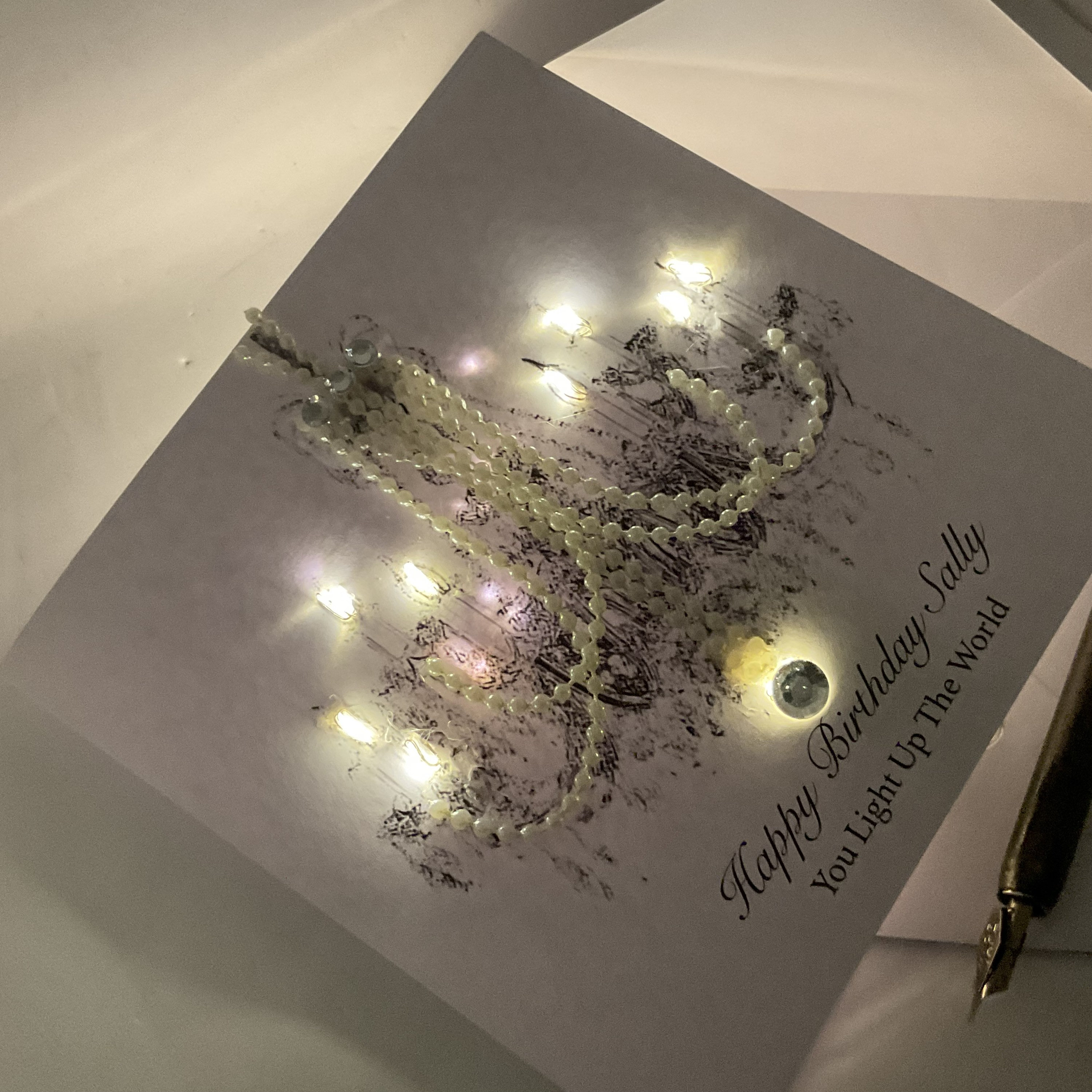 Light up Birthday Card Chandelier Personalised Handmade - Etsy