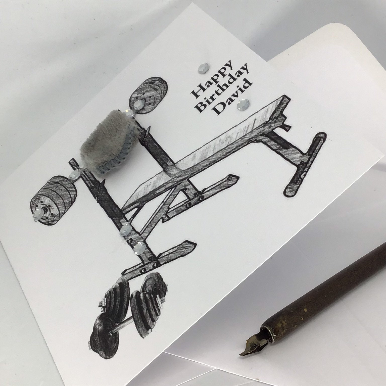 Gym Birthday Card / Handmade / Personalised Sports Fan | Etsy