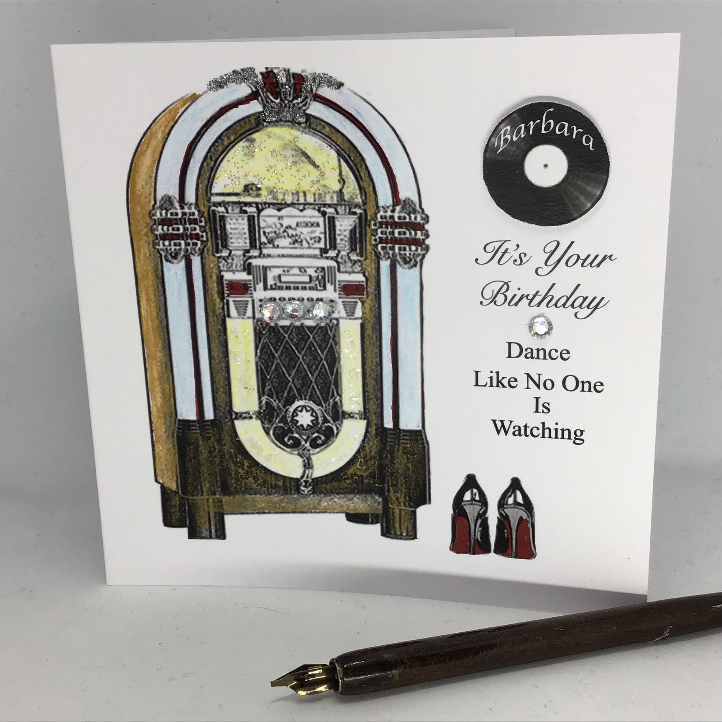 Paper Jukebox Birthday Box Card Greeting Cards Paper & Party Supplies ...