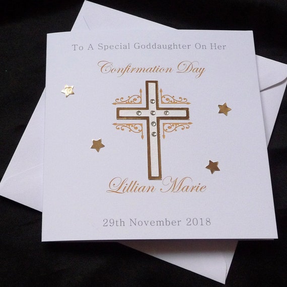PERSONALISED Handmade Confirmation Card / First Holy Communion | Etsy UK