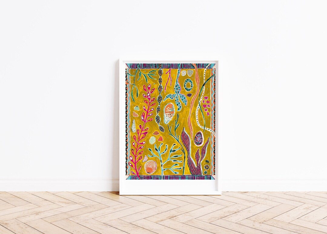 Beachcombing Print // Seaweed Art, Large Art Print, Wall Art, Beach Art ...