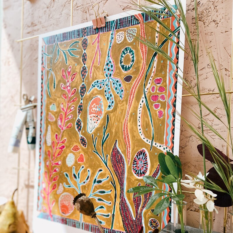 Beachcombing Print // Seaweed Art Large Art Print Wall Art - Etsy