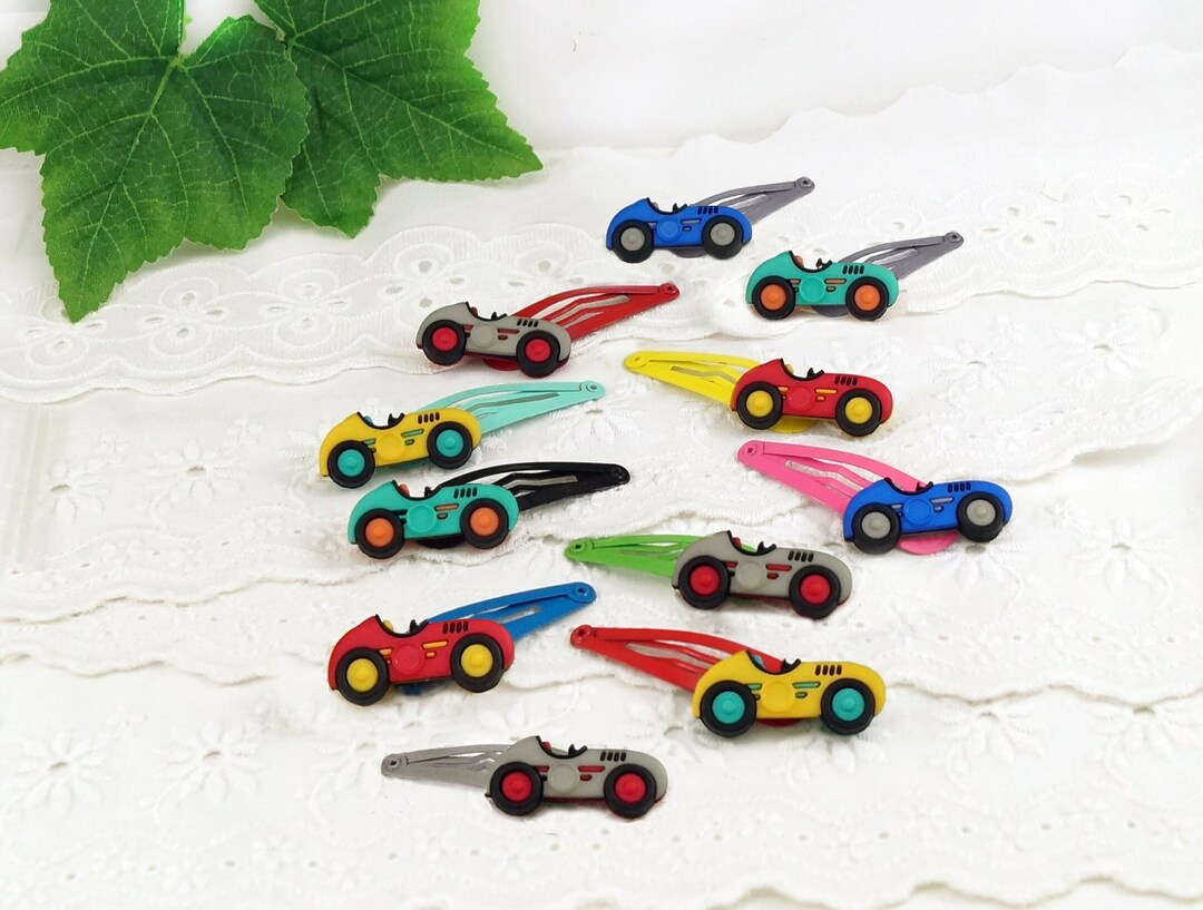 Car Hair Clips Boy Racing Car Racing Car Speed Racer Hair Clip UNISEX ...