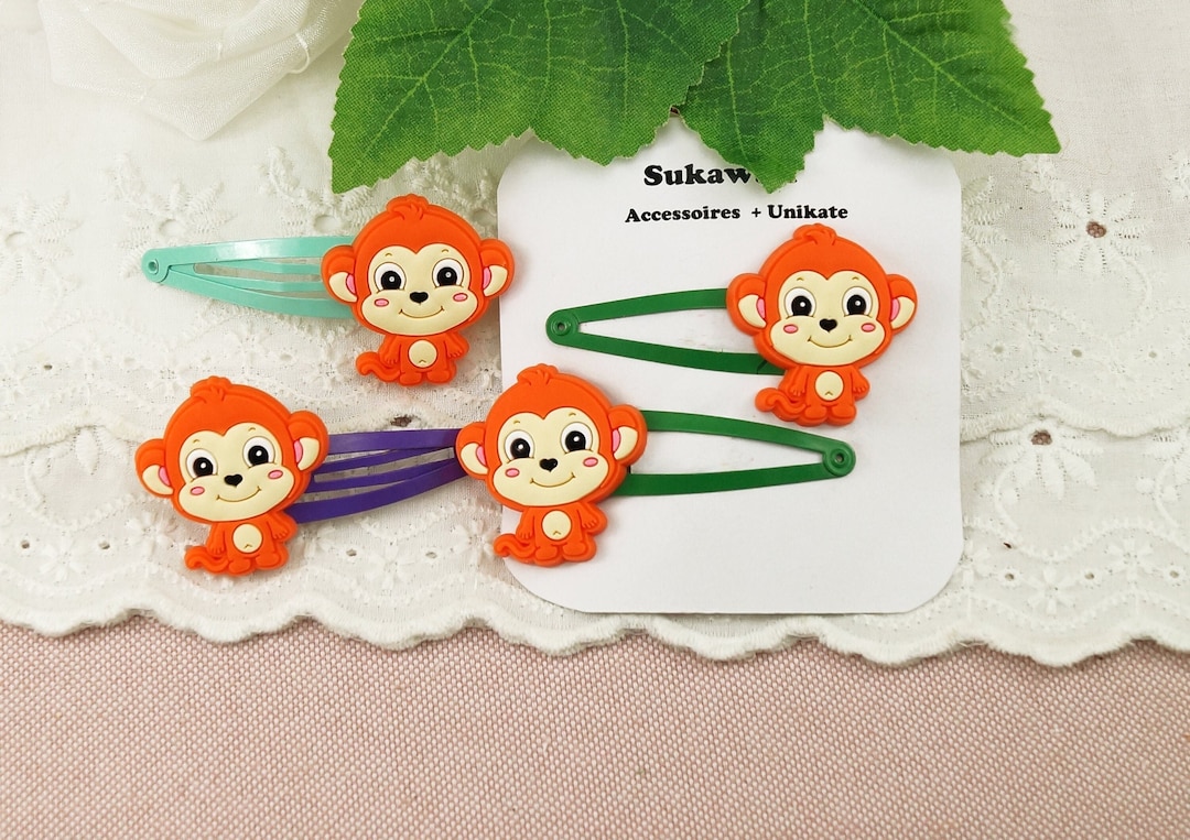 Hair Clip Monkey Children Monkey Hair Clip Hair Clip for - Etsy