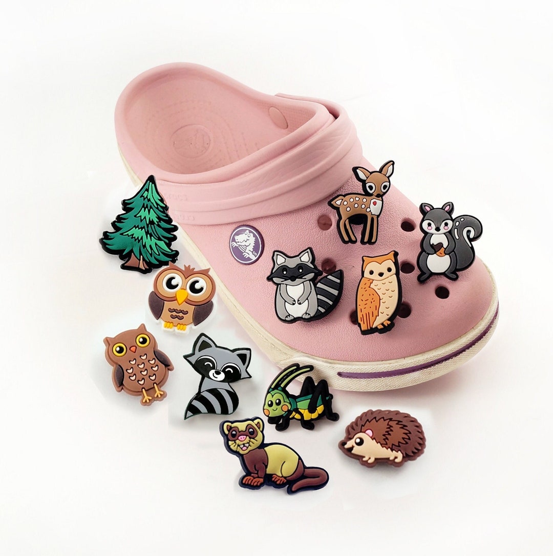 Forest Animals Fox Hedgehog Raccoon Crocs Badge Autumn Owl - Etsy