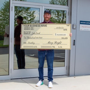 Custom Giant Charity Check: Oversized Presentation Check - Etsy