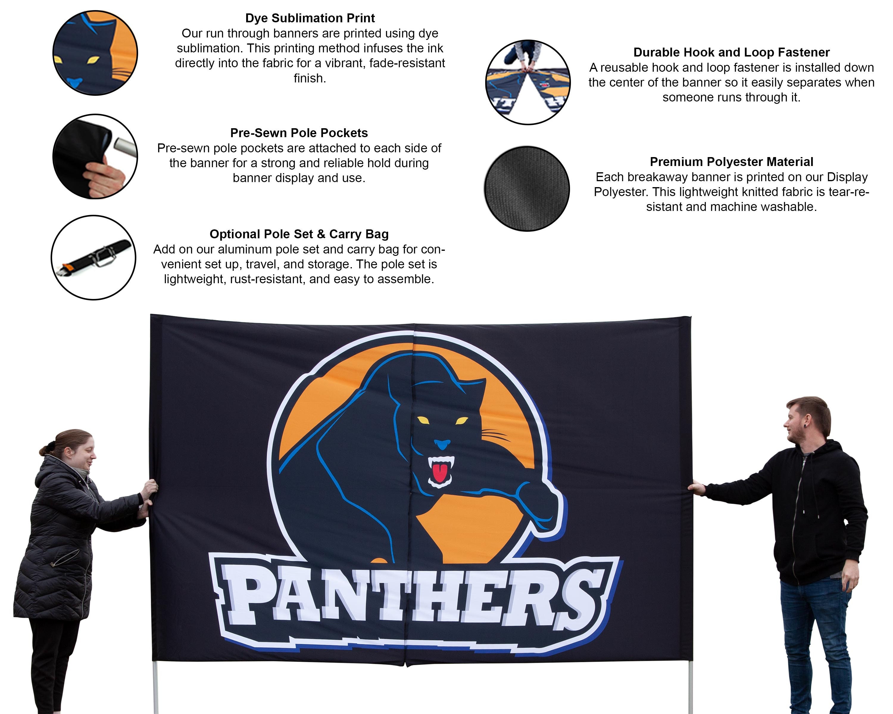 Breakaway Banner for Sports Games | Homecoming Football Run Through ...