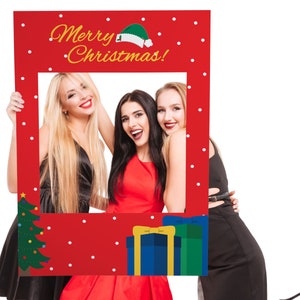 Christmas Party Photo Prop Selfie-frame, Photo Booth Frame, Office ...