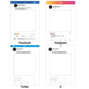 Personalized Social Media Selfie Frame, Instagram Frame, Facebook Frame ...