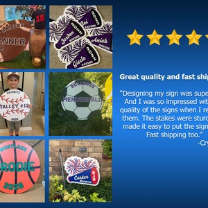 Baseball Yard Signs Personalized With Team, Name, Number, & Year - Etsy