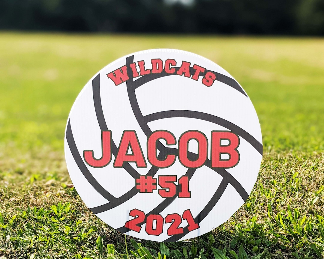 Personalized Volleyball Yard Signs With Team, Name, Number, & Year - Etsy