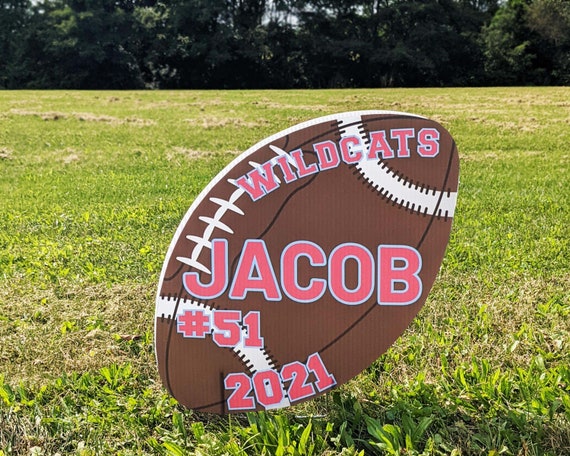 Personalized Football Yard Signs With Team Name Number & - Etsy