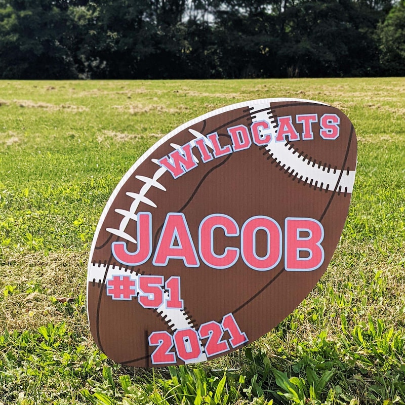 Football Yard Sign - Etsy
