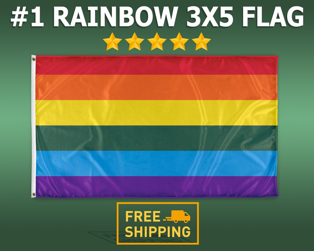Handmade Gay Pride Day Rainbow Flag 3x5 LGBT Flag Printed - Etsy