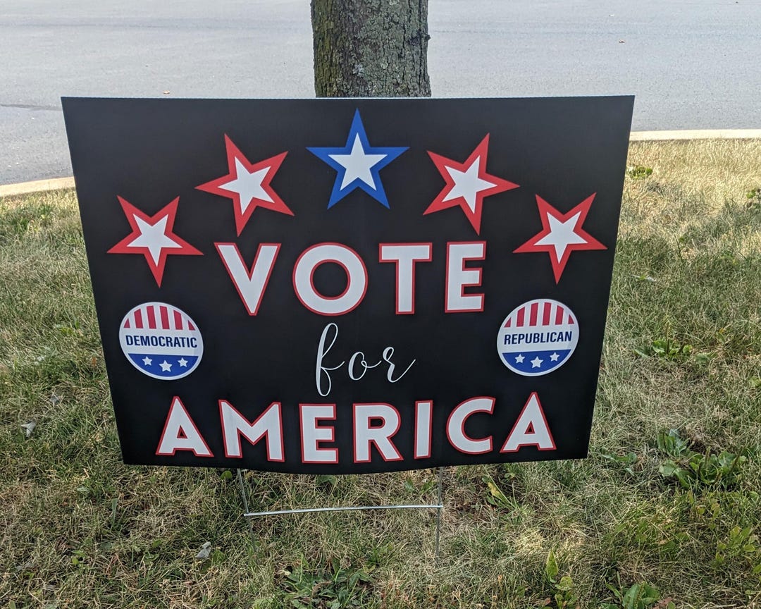 Vote for America Yard Sign: Weatherproof 23x17 Political Decor - Etsy