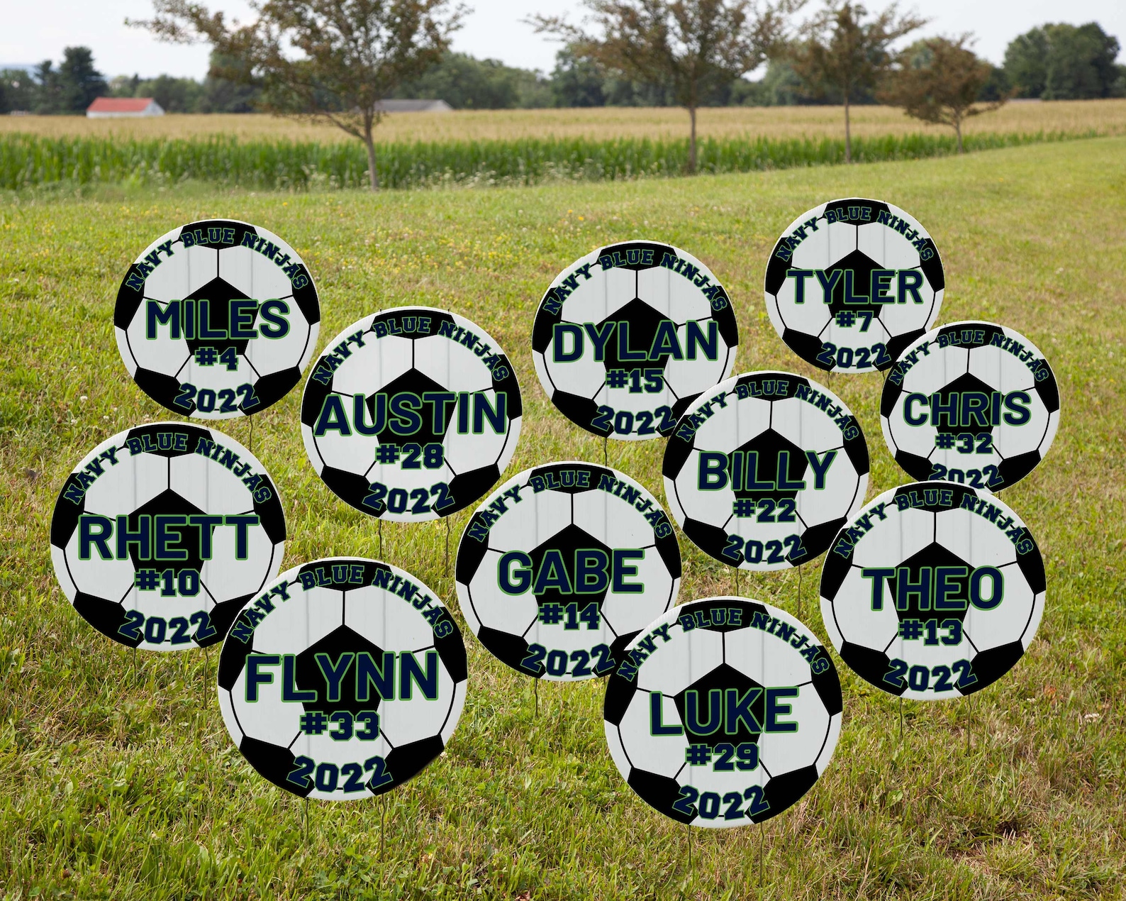 Soccer Yard Signs Personalized With Team, Name, Number, & Year - Etsy