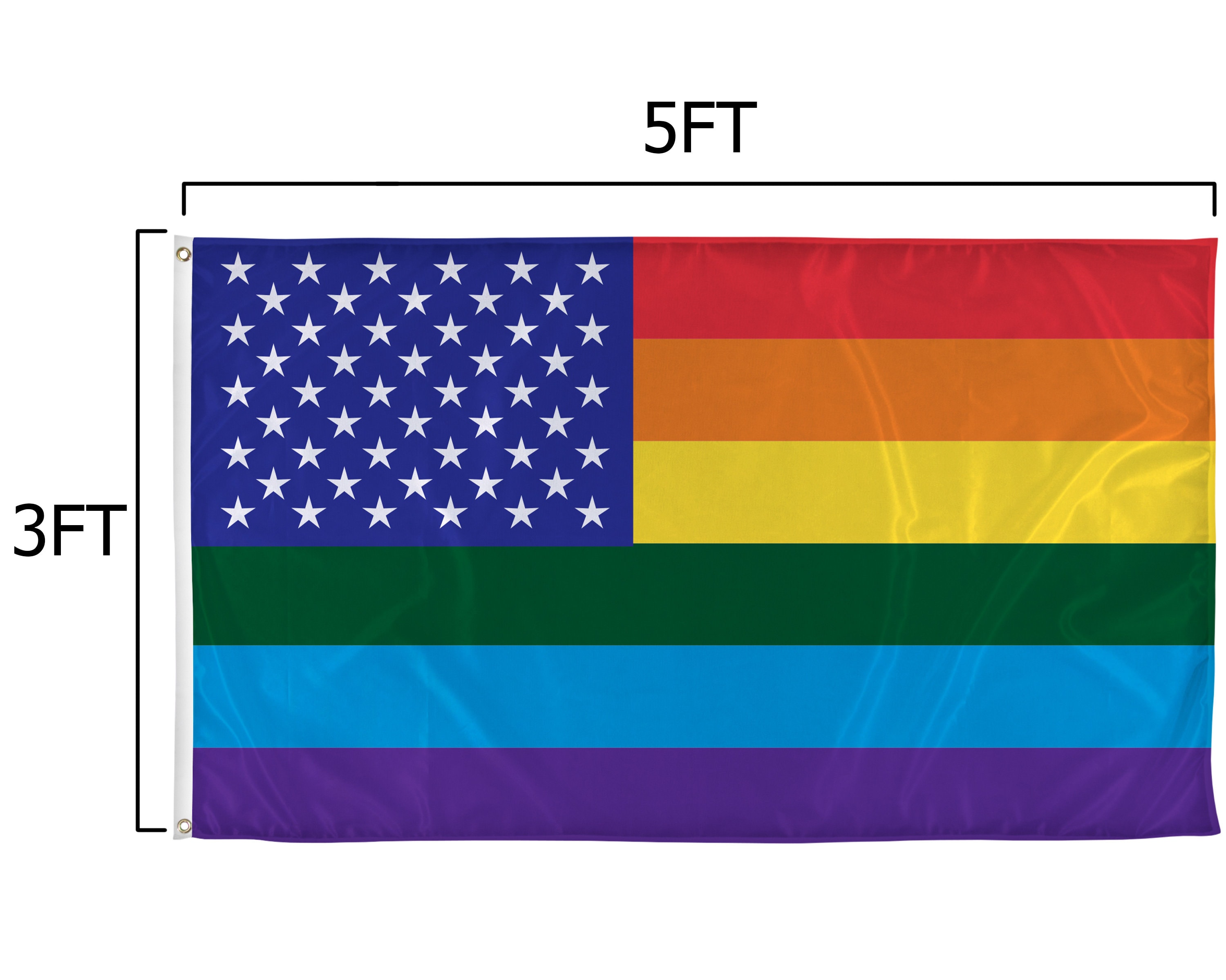 USA Rainbow Pride Flag American and LGBTQ Pride Flag - Etsy