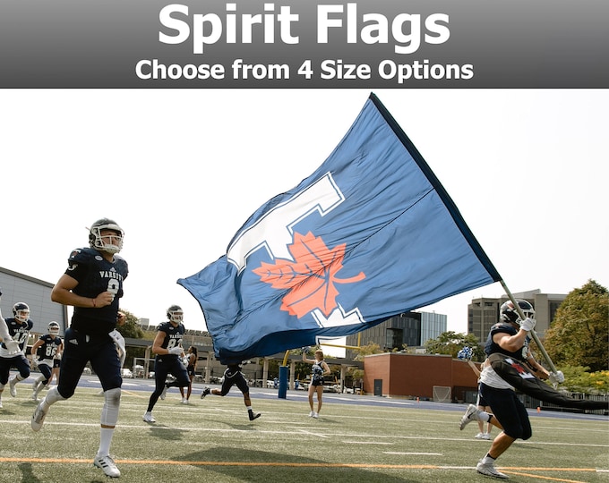 Custom School Spirit Flag | Team Cheer Flag | Running on the Field Flag ...