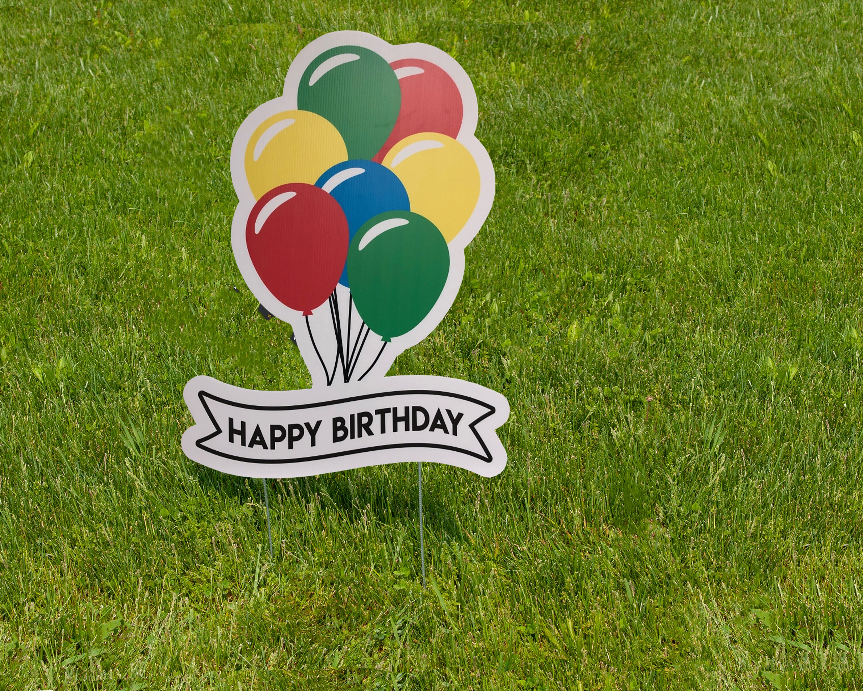 Happy Birthday Balloon Blast Yard Sign 28in X 38in Weather | Etsy
