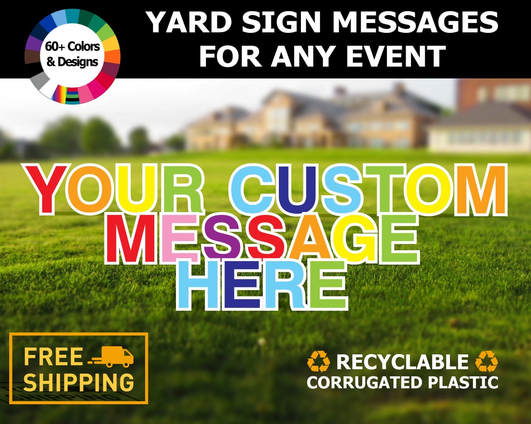 18” Customizable Yard Letter Signs- Personalize Your Lawn Message in ...