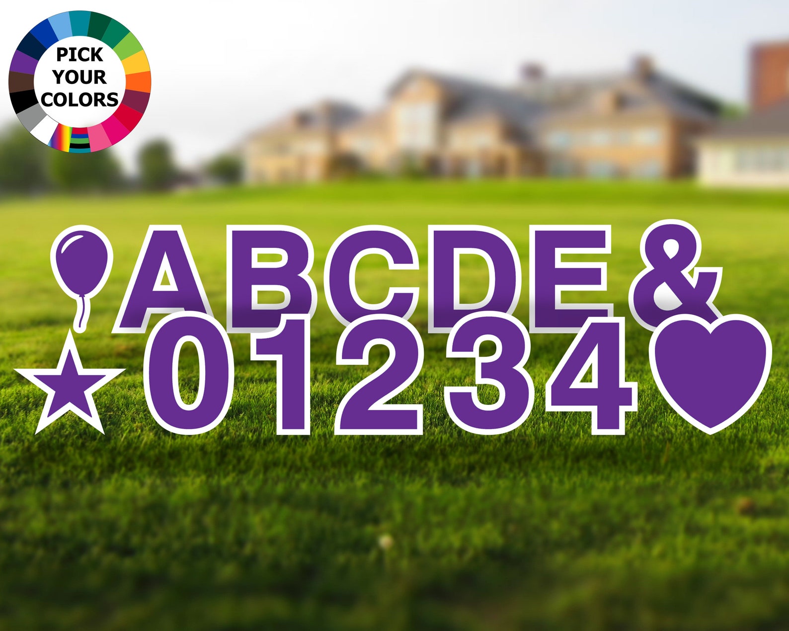 84pc Yard Letter Alphabet and Number Starter Set 18 - Etsy