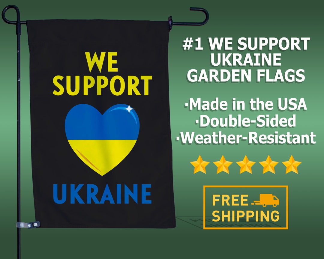 We Support Ukraine Garden Flag - Etsy