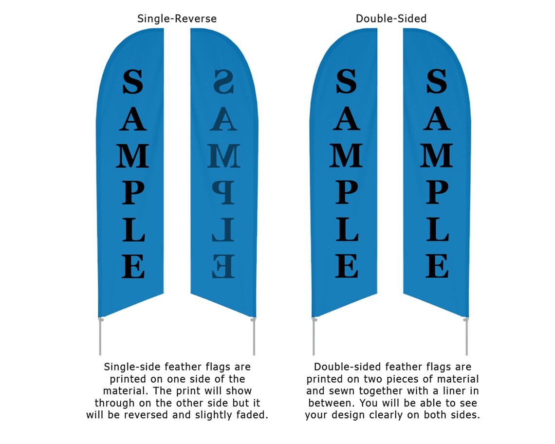 Premium Custom Feather Flag Single-sided and Double-sided | Etsy