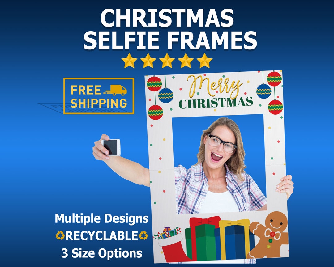 Christmas Party Photo Prop Selfie-frame, Photo Booth Frame, Office ...