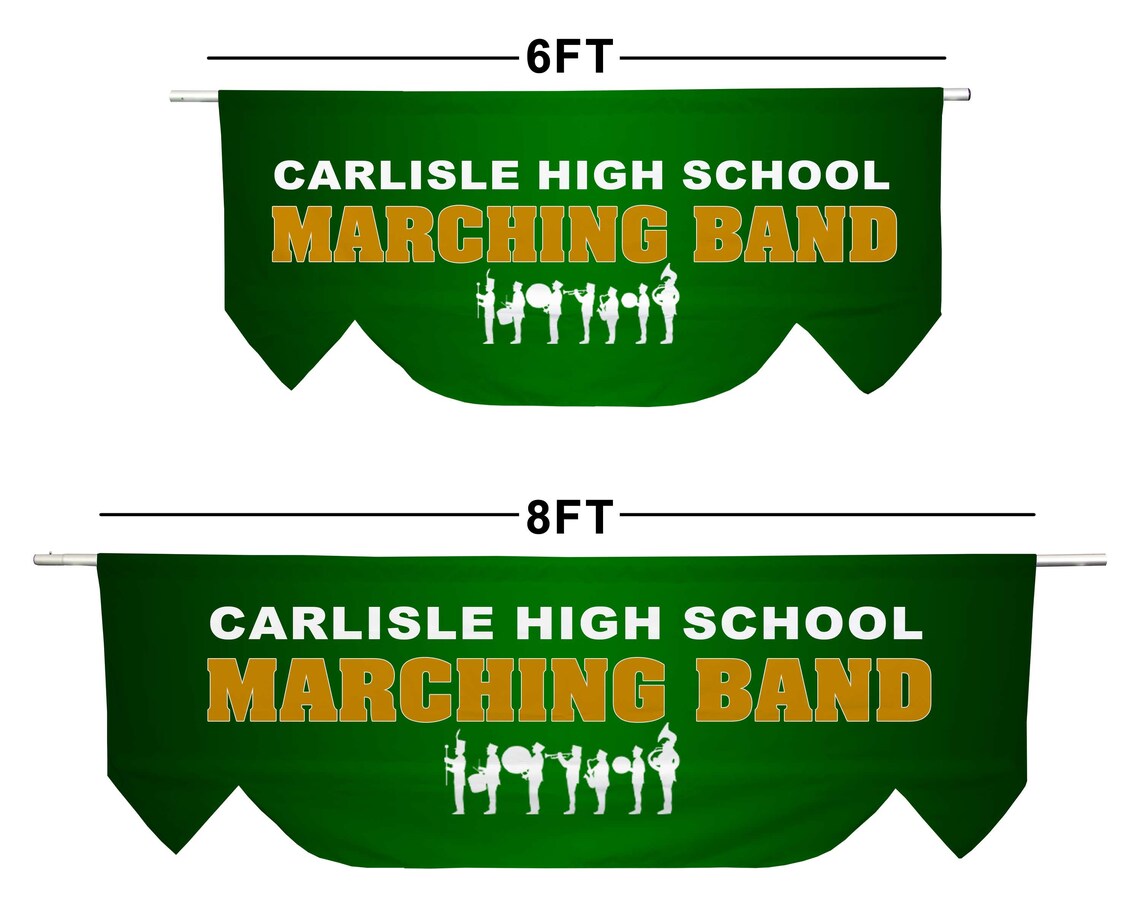 Custom Parade Banner: Hand-sewn Polyester, Optional Pole & Fringe - Etsy