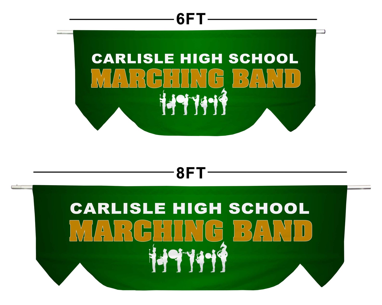Custom Parade Banner: Hand-sewn Polyester, Optional Pole & Fringe - Etsy
