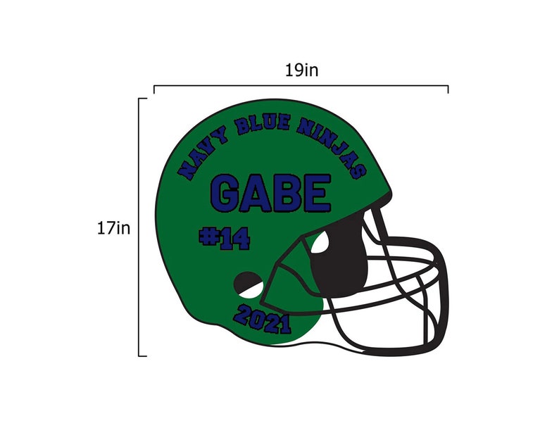 Personalized Football Helmet Yard Signs With Team, Name, and Number - Etsy