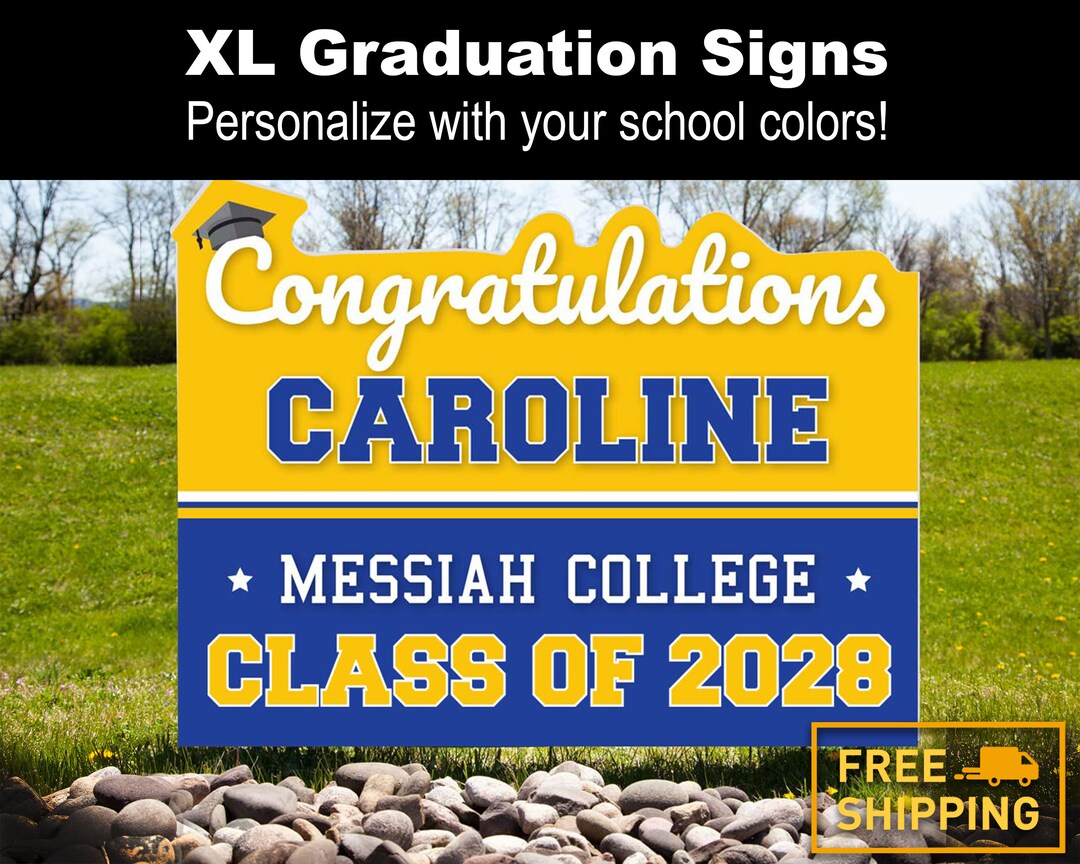 Personalized XL Graduation Yard Sign: Class of 2022, High School ...