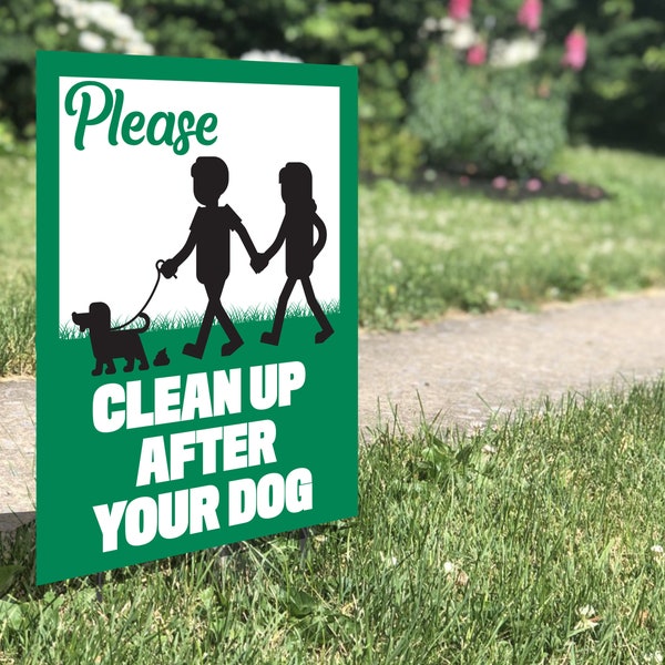 Please Clean After Your Dog Sign - Etsy