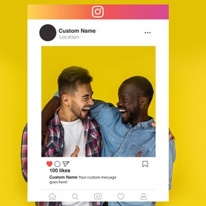 Personalized Social Media Selfie Frame Instagram Frame - Etsy