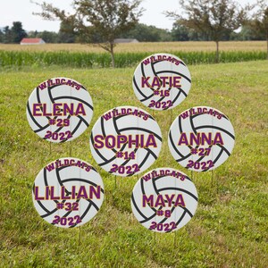 Personalized Volleyball Yard Signs With Team, Name, Number, & Year - Etsy