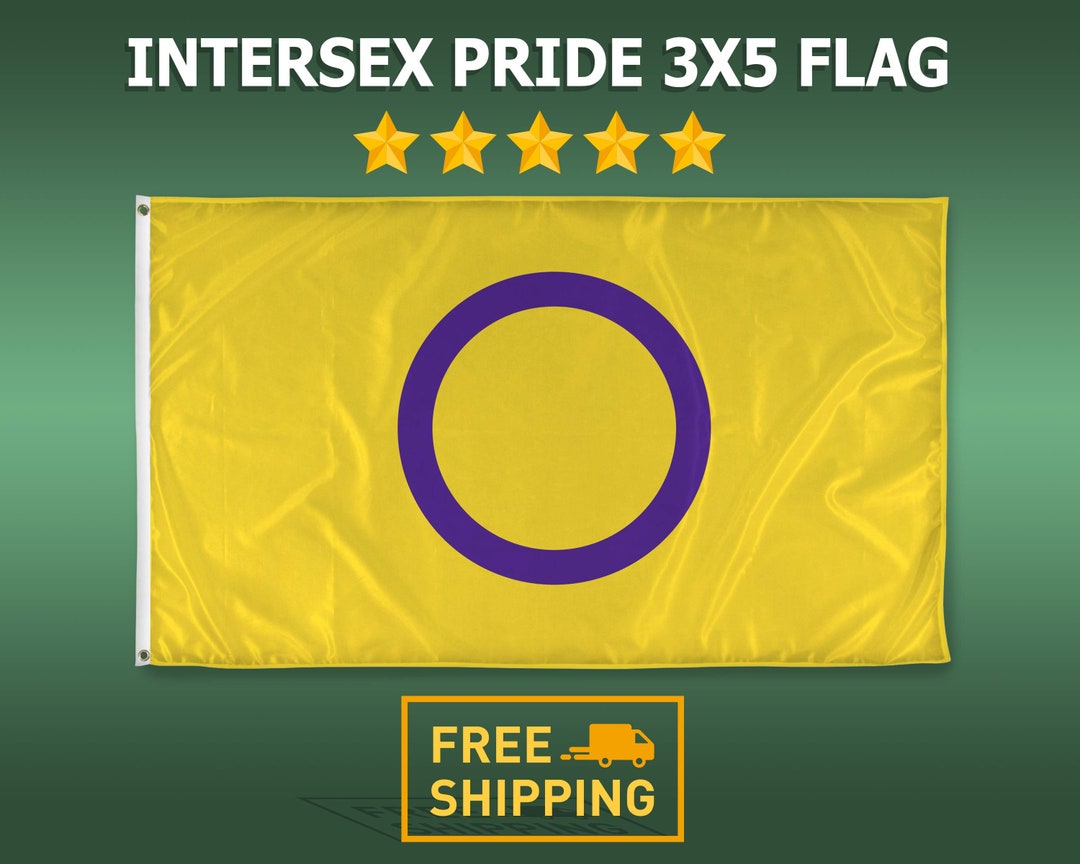 3x5 Intersex Pride Flag - LGBTQIA+ Gay Pride Flag - Printed in the USA ...