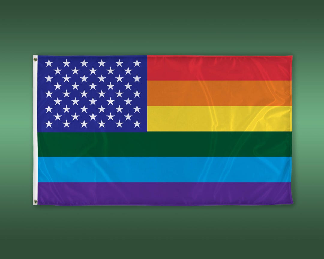 USA Rainbow Pride Flag: LGBTQ American Pride - Etsy