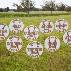 Baseball Yard Signs Personalized With Team, Name, Number, & Year - Etsy