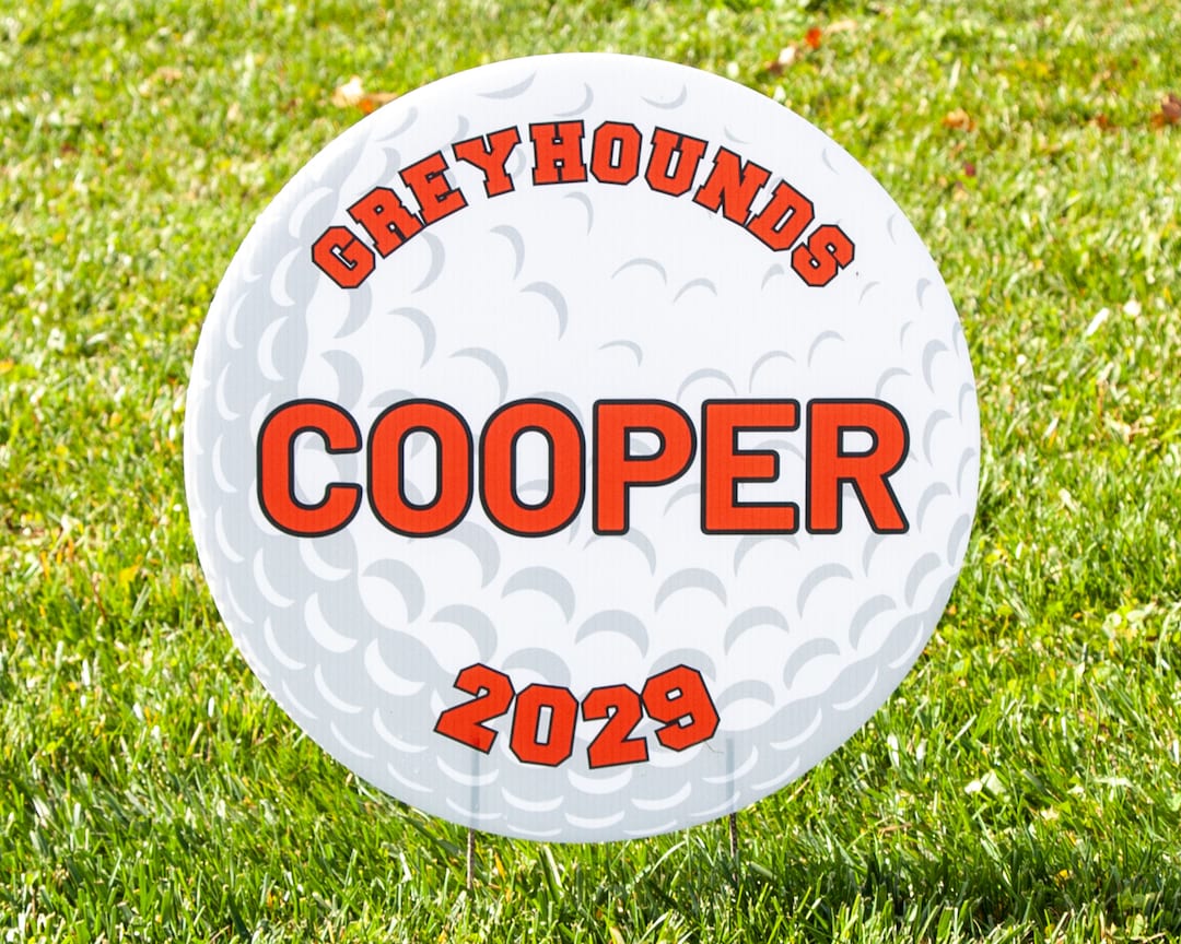Golf Ball Yard Signs Personalized With Team, Name, & Year - Etsy