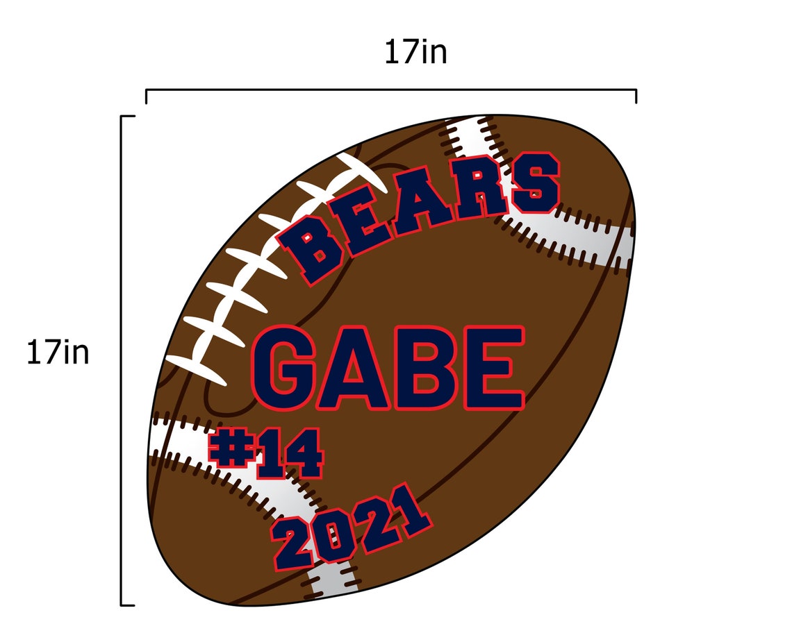 Personalized Football Yard Signs With Team Name Number & - Etsy